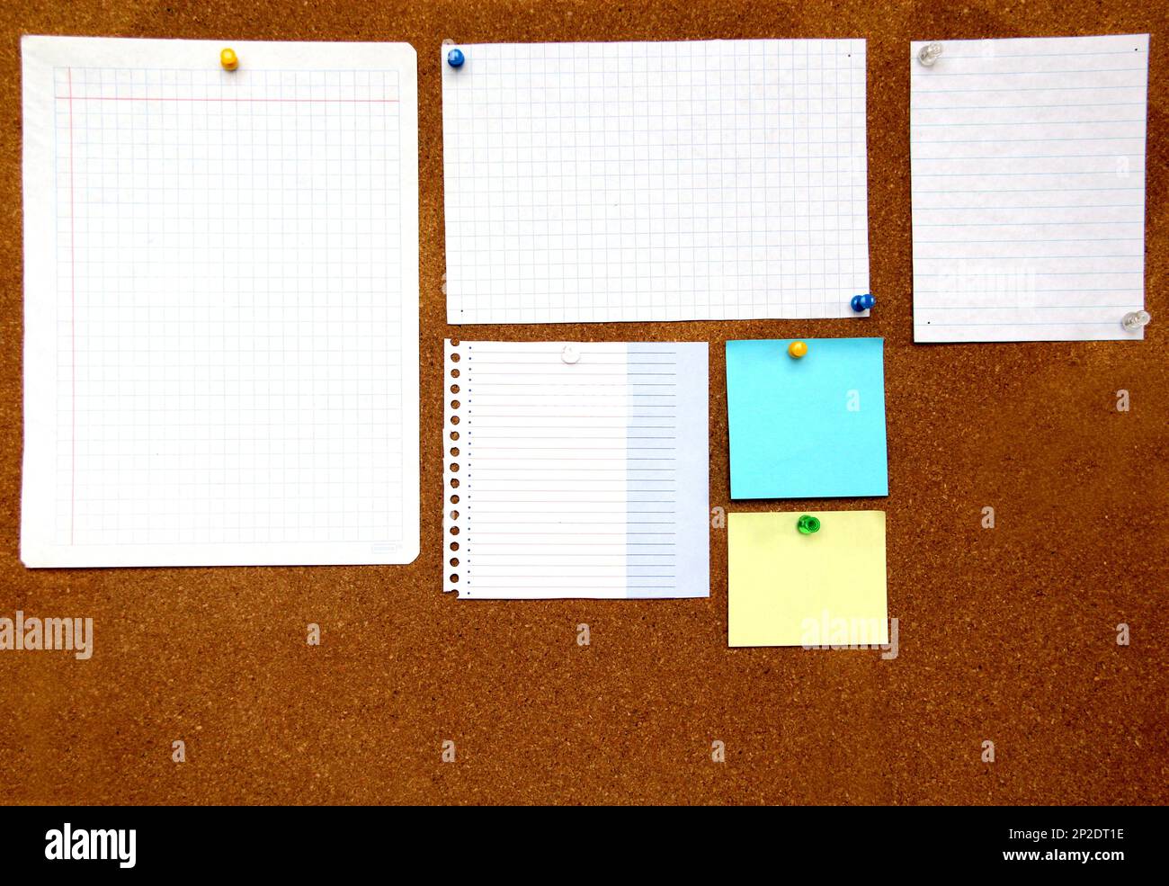 White and color notes for important messages, motivation and reminder ...