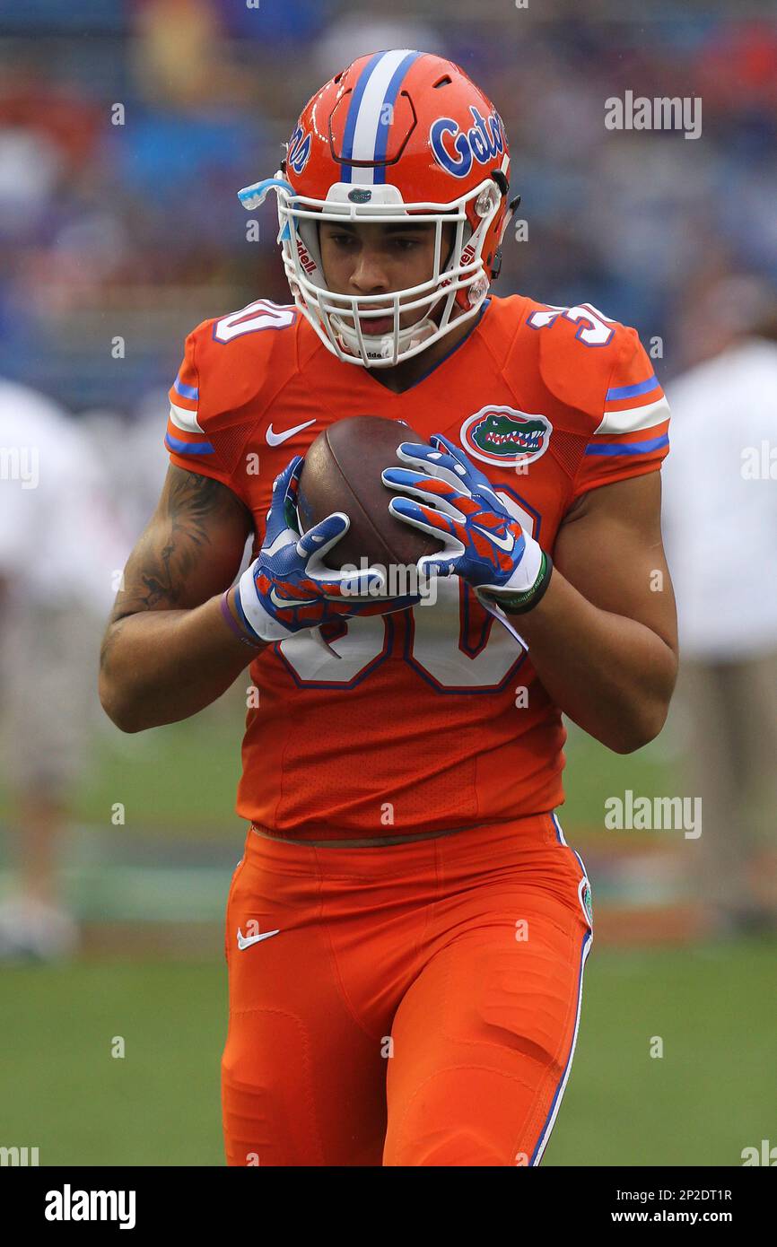 12 September 2015: Florida Gators tight end DeAndre Goolsby (30) during ...