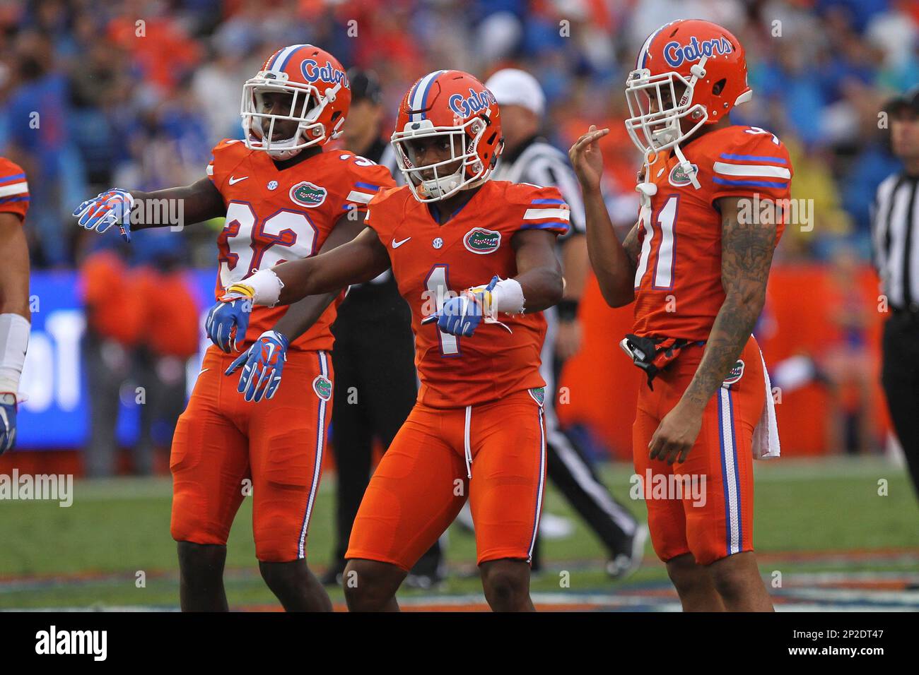 12 September 2015: Florida Gators defensive back's D.L. Powell (32 ...