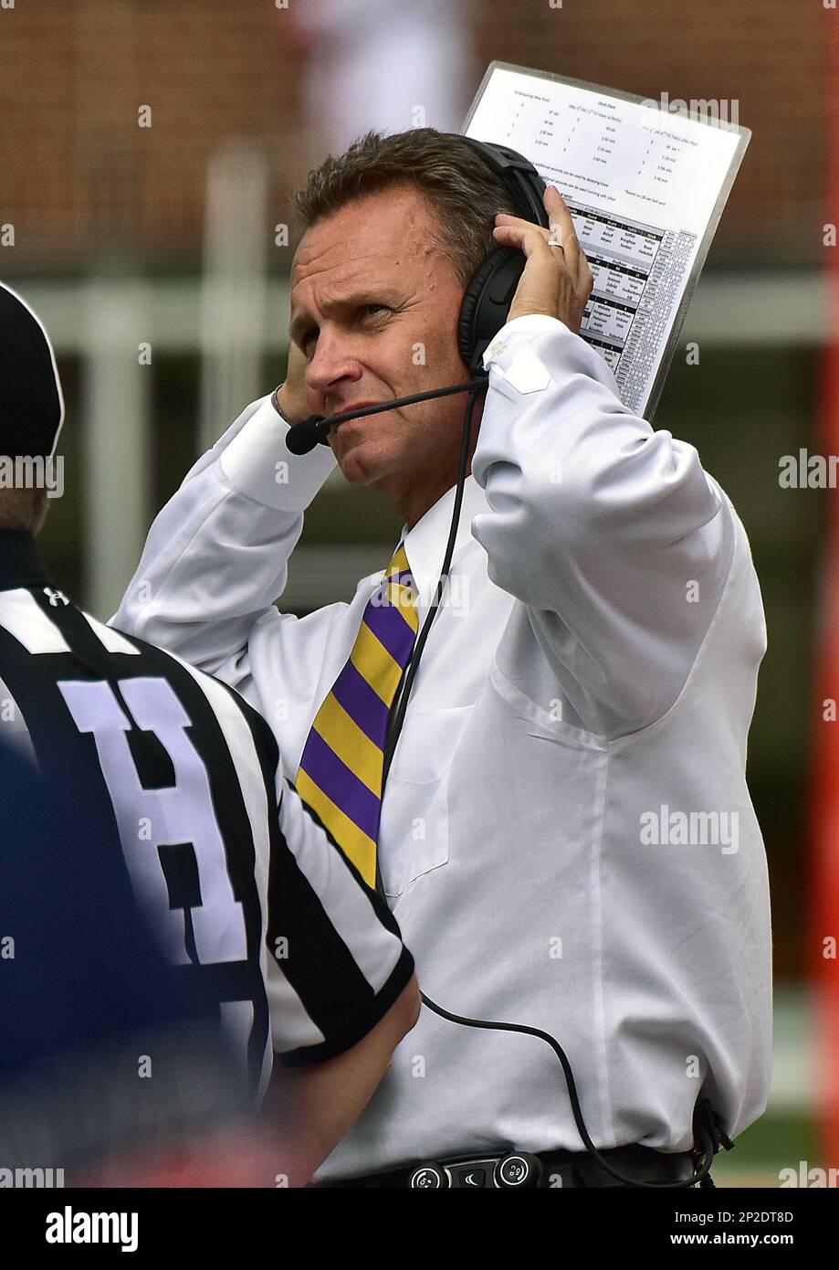 September 12, 2015: Western Illinois head coach Bob Nielson watches his ...