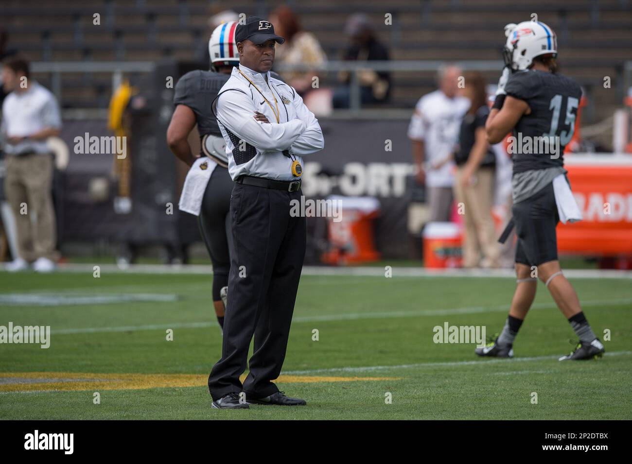 September 12, 2015: Purdue University head coach Darrell Hazell before ...