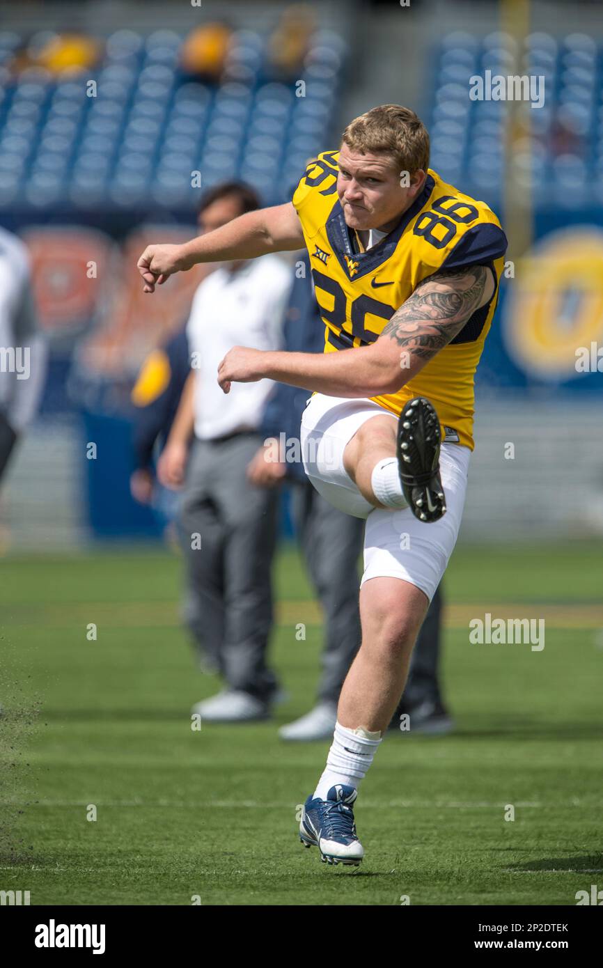 12 September 2015: West Virginia Mountaineers K/P Josh Lambert (86 ...