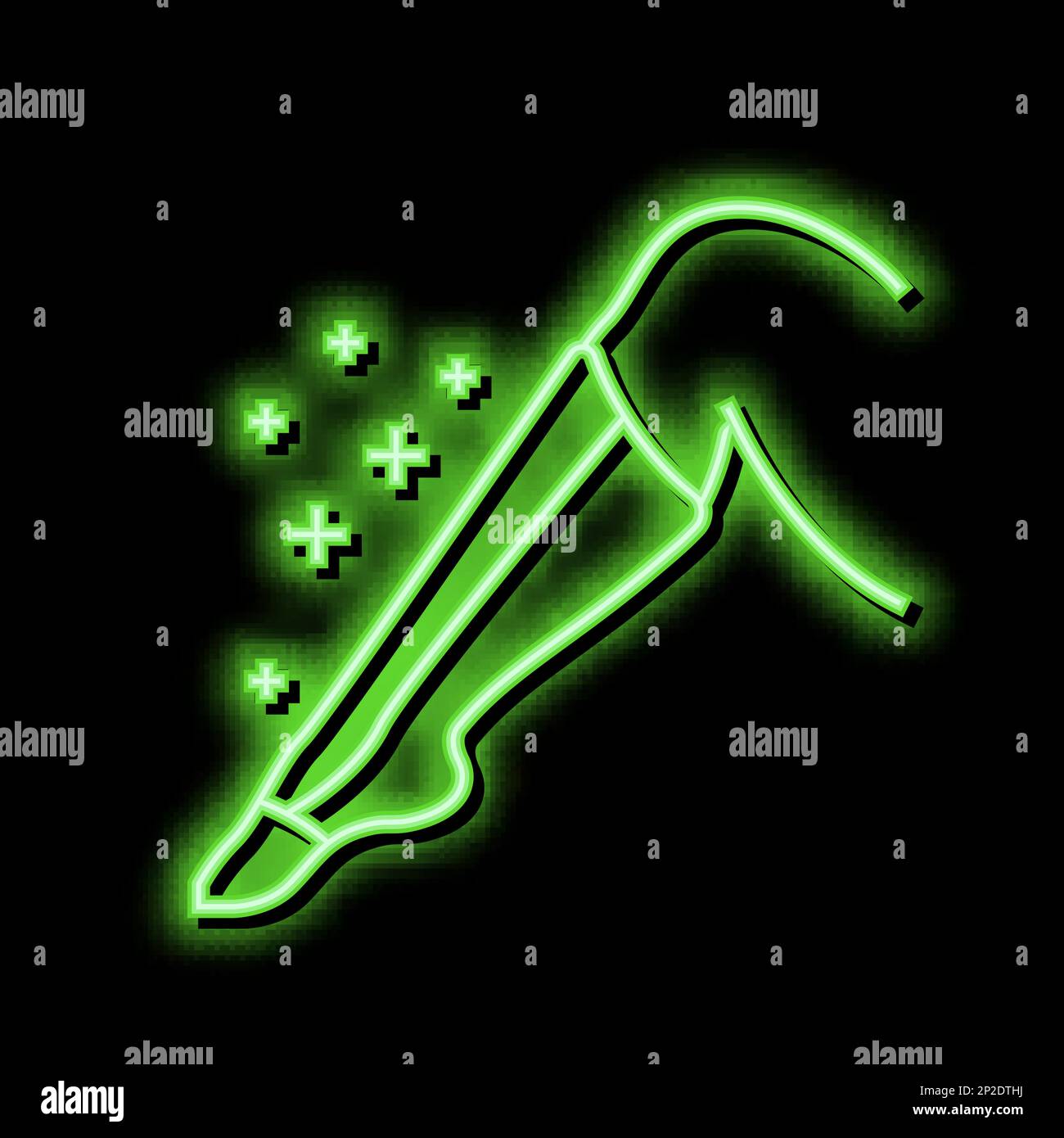 leg bandage health tratment neon glow icon illustration Stock Vector ...