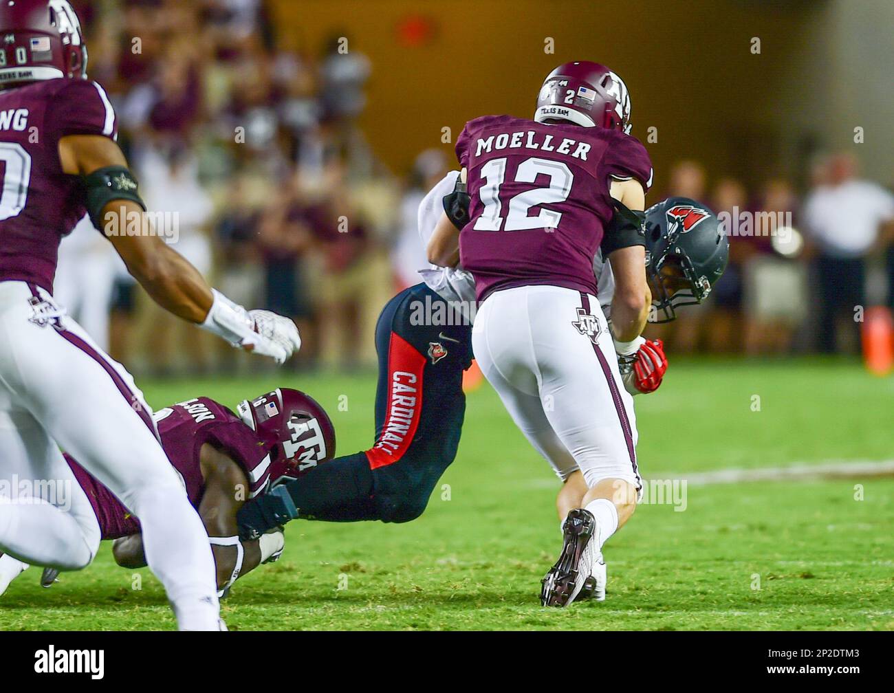 September 12, 2015: Texas A&M Aggies defensive back Sam Moeller (12 ...
