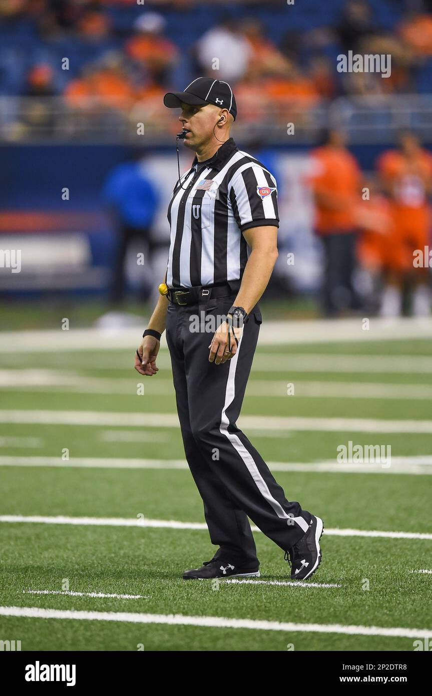 September 12, 2015: Umpire Tab Slaughter looks on during the game ...