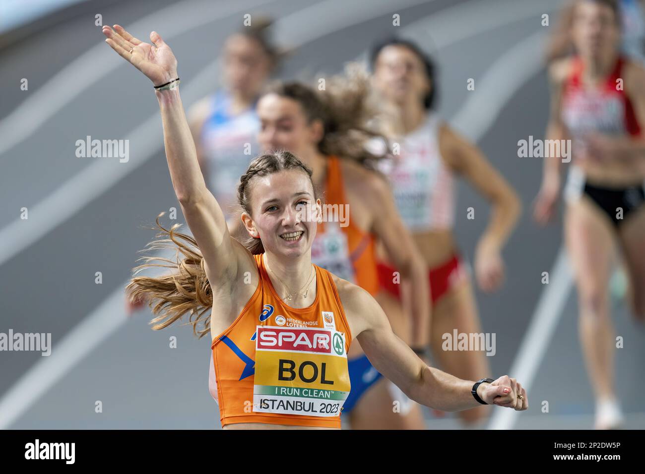ISTANBUL - Femke Bol and Lieke Klaver in action in the 400 meters final ...