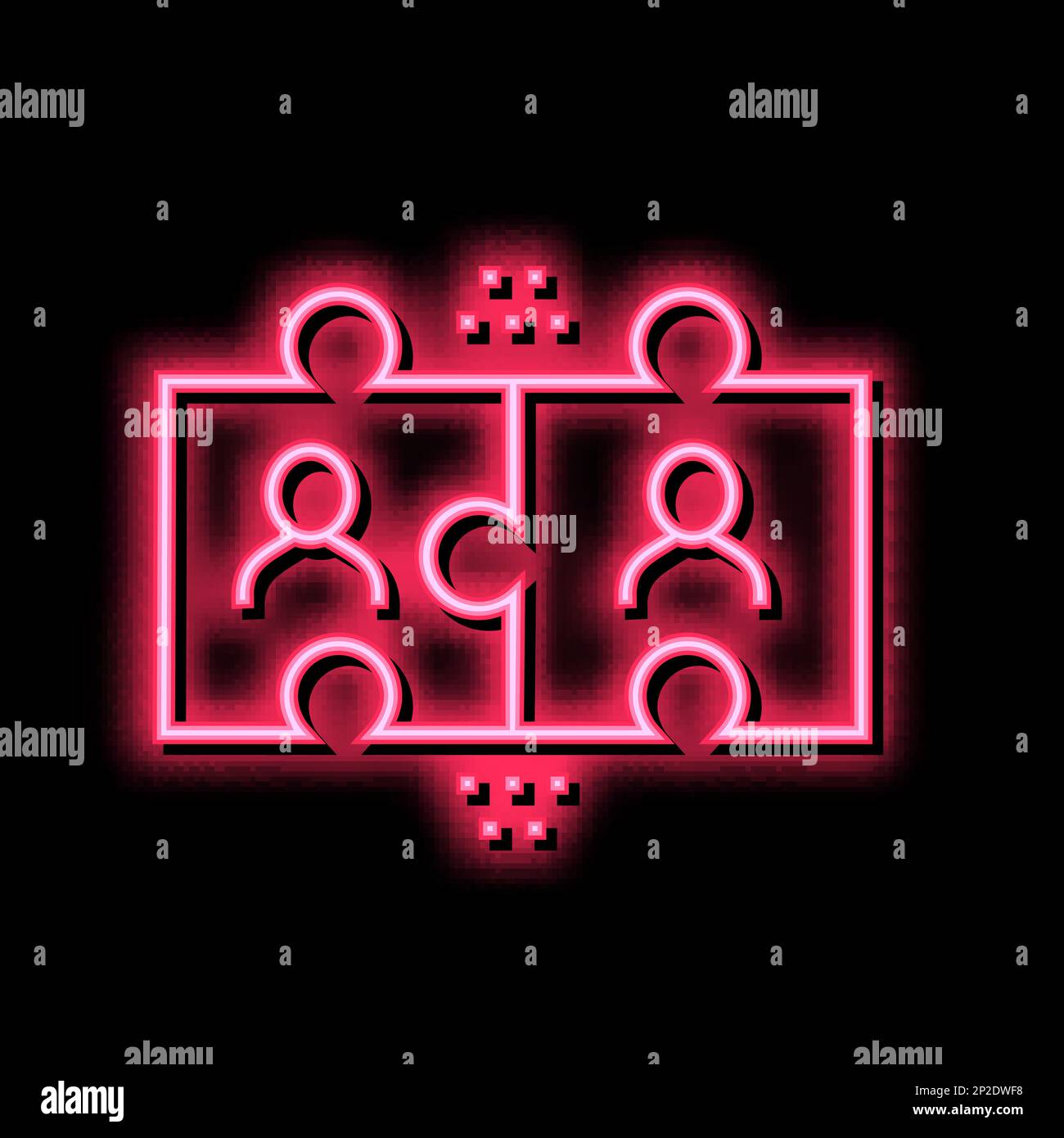 team puzzle color icon vector color illustration Stock Vector Image ...
