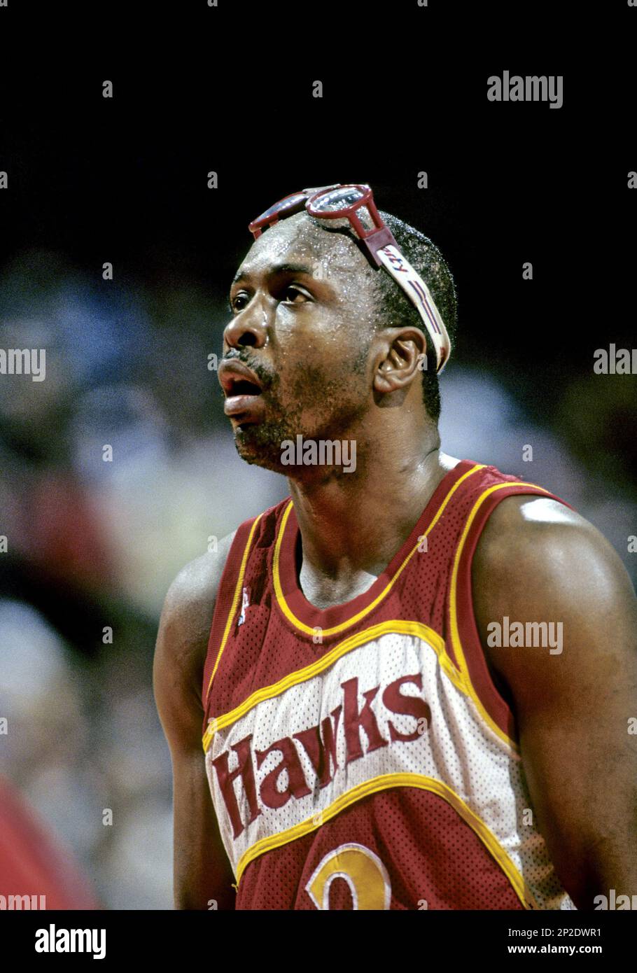 Atlanta Hawks Moses Malone (2) plays in 1990. (Al Messerschmidt via AP ...