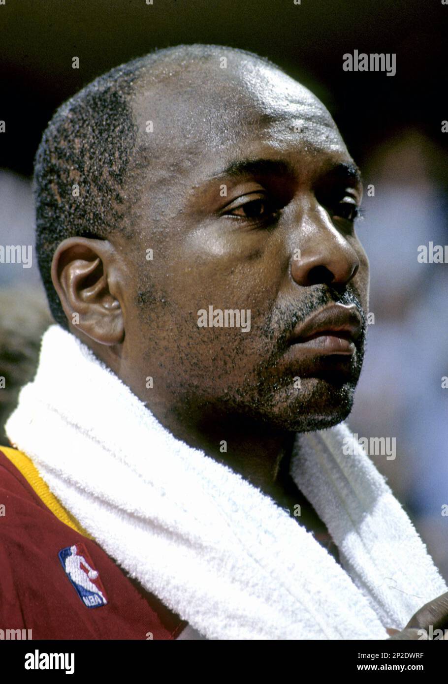 Atlanta Hawks Moses Malone (2) cools off in 1990. (Al Messerschmidt via ...