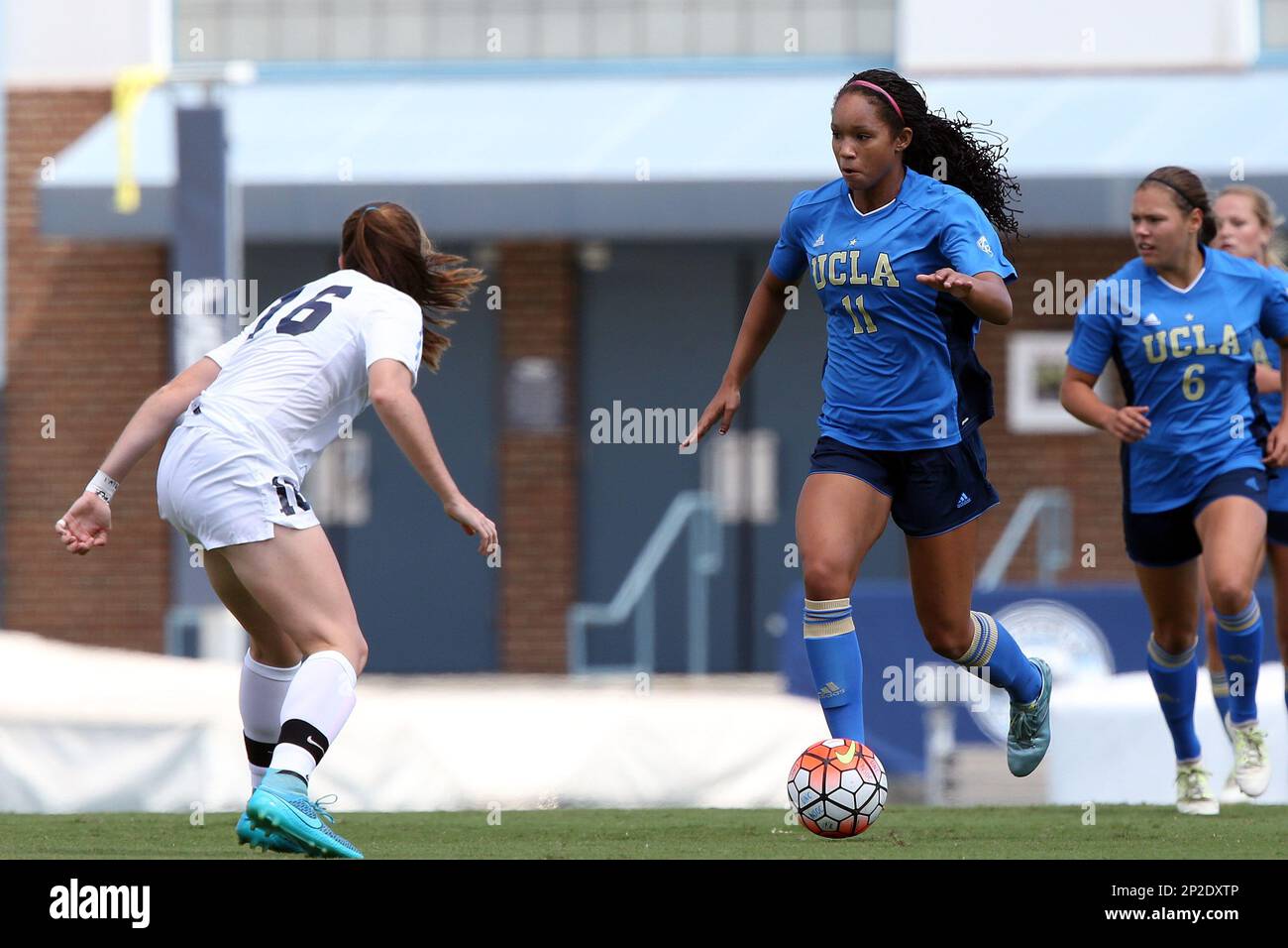 13 September 2015: UCLA's Darian Jenkins (11) and North Carolina's ...