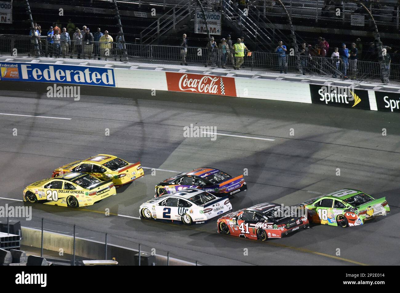 Matt Kenseth (20) and Joey Logano (22) during the NASCAR Sprint Cup ...