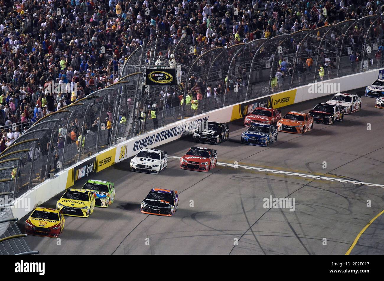 Matt Kenseth (20) and Joey Logano (22) during the NASCAR Sprint Cup ...