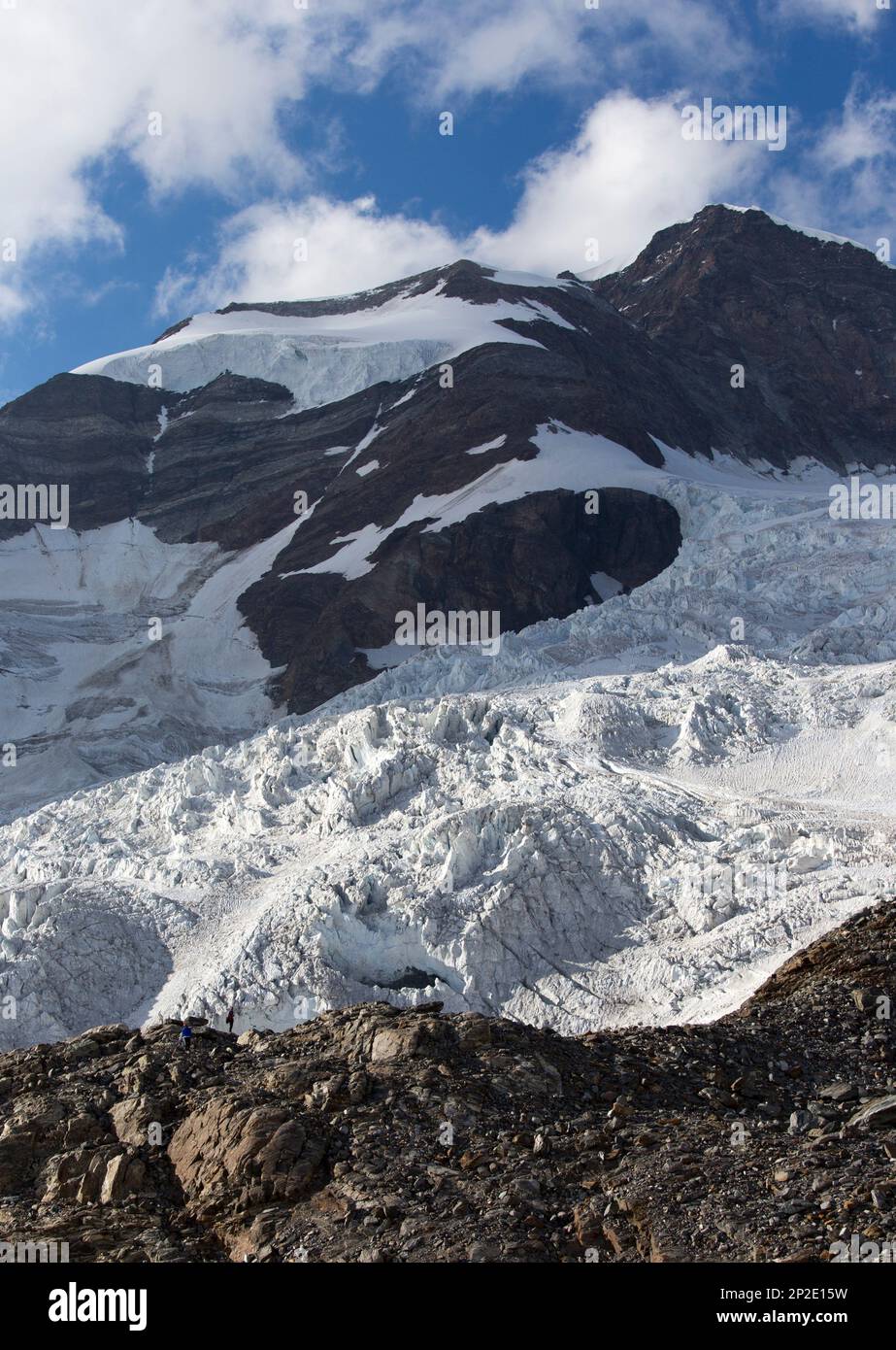 View of glacier in Monte Rosa, north of Italy Stock Photo - Alamy