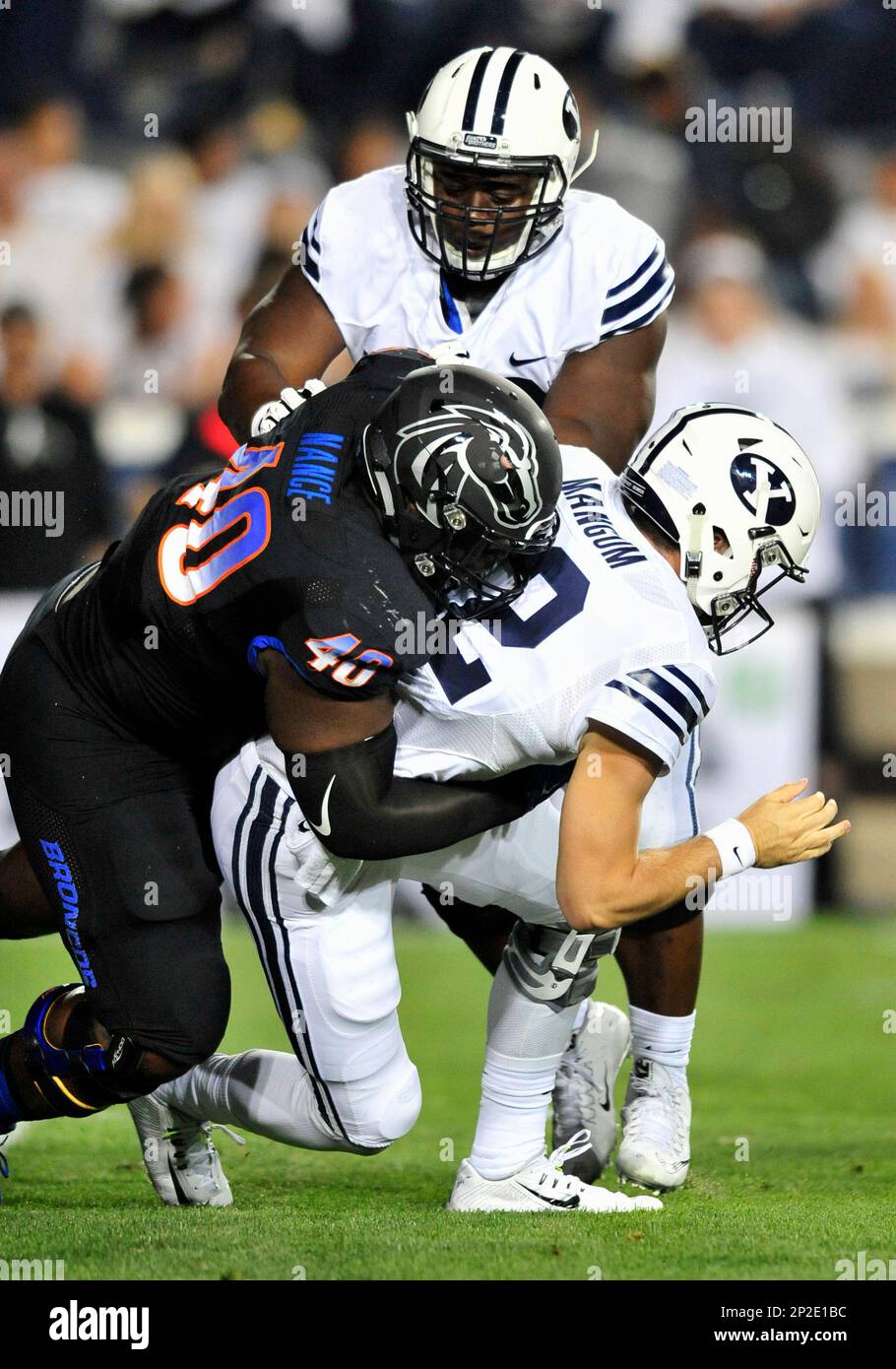 12 September 2015: Boise State Broncos defensive tackle Armand Nance ...