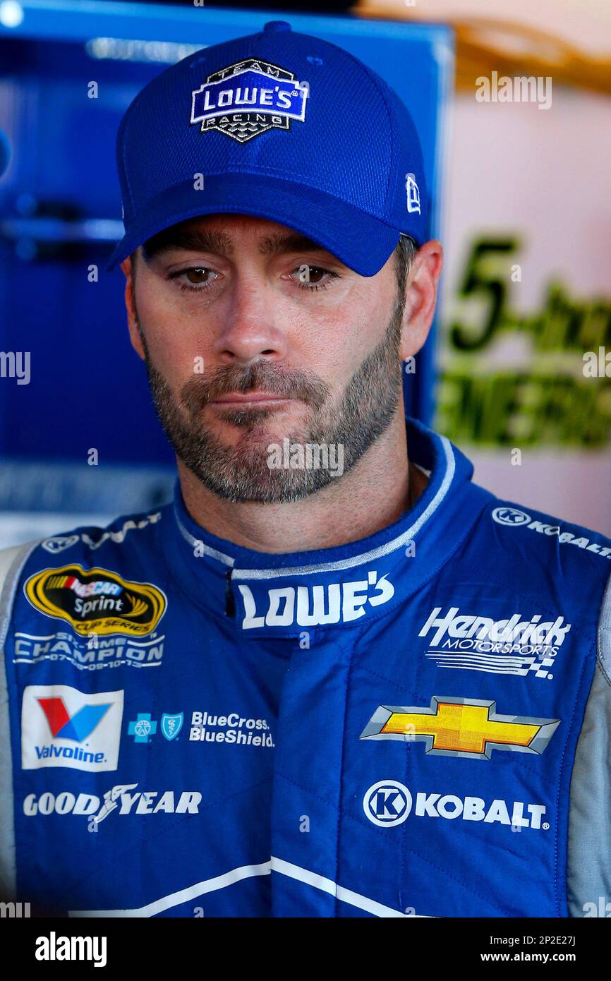 Jimmie Johnson during practice for the NASCAR Federated Auto Parts 400 ...