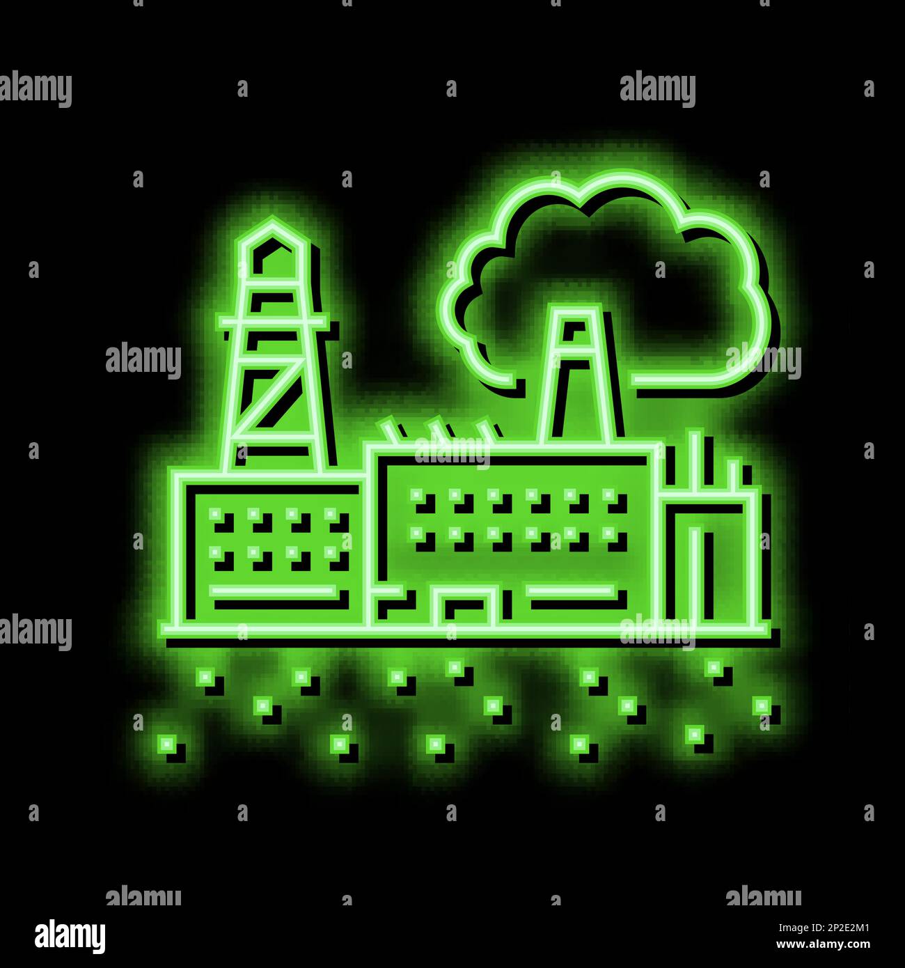 industrial zone land neon glow icon illustration Stock Vector Image & Art - Alamy