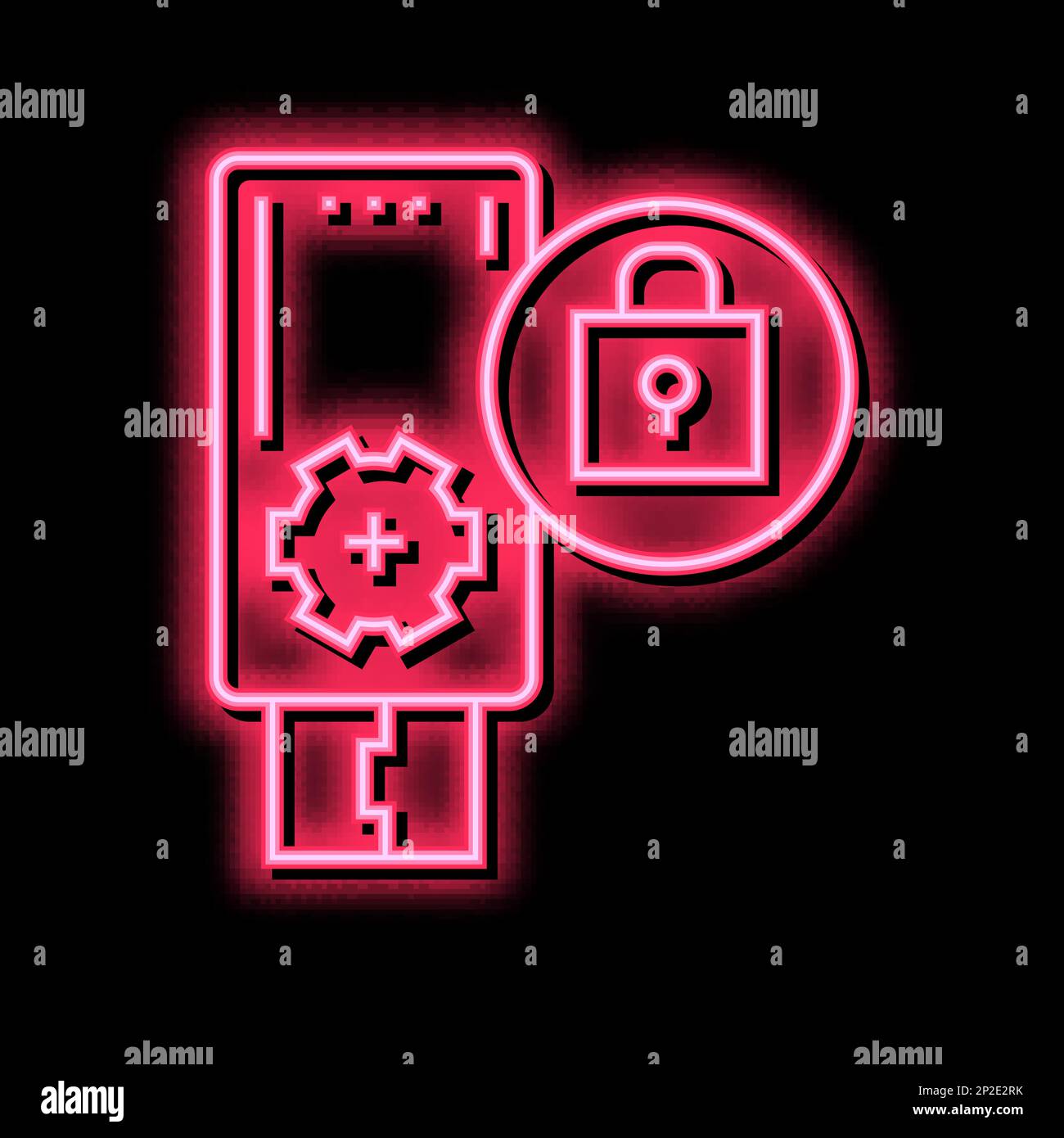 flash drive password color icon vector illustration Stock Vector Image ...