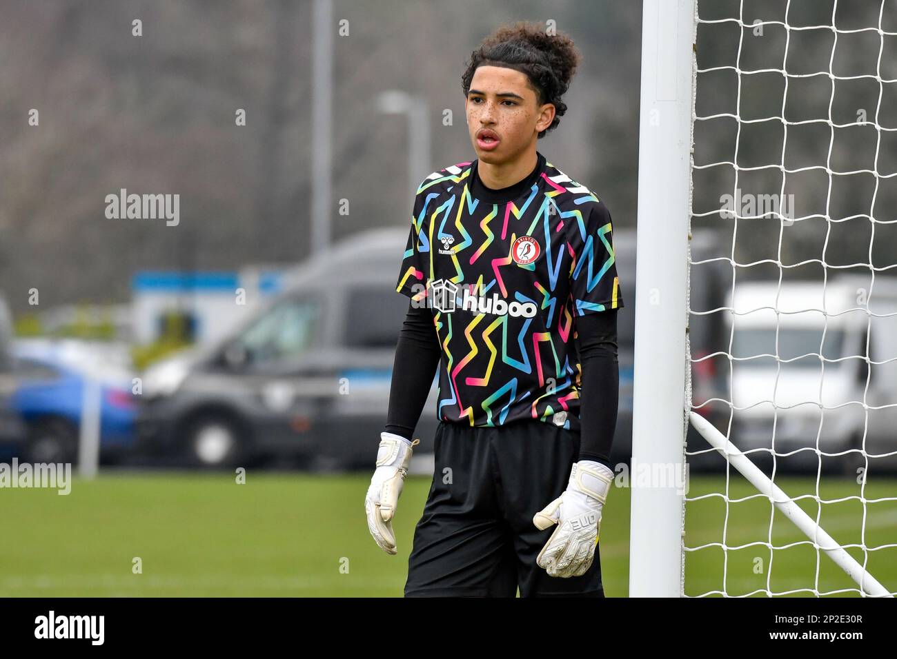 Swansea, Wales. 4 March 2023. Goalkeeper Joe Duncan of Bristol City ...
