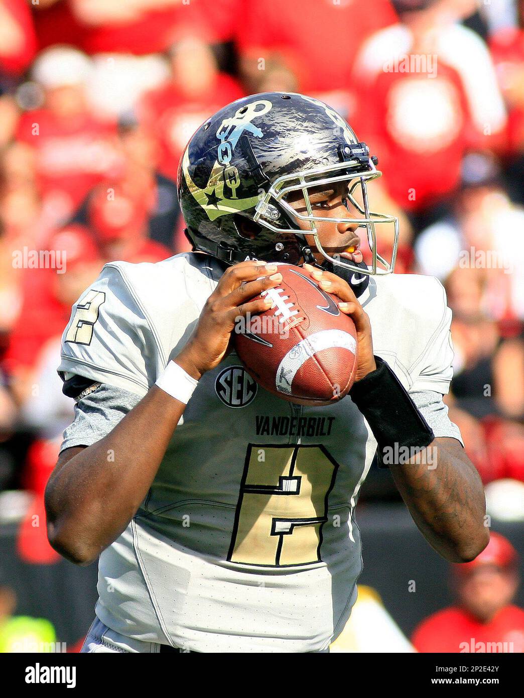 September 12, 2015: Vanderbilt quarterback Johnny McCrary (2) is shown ...