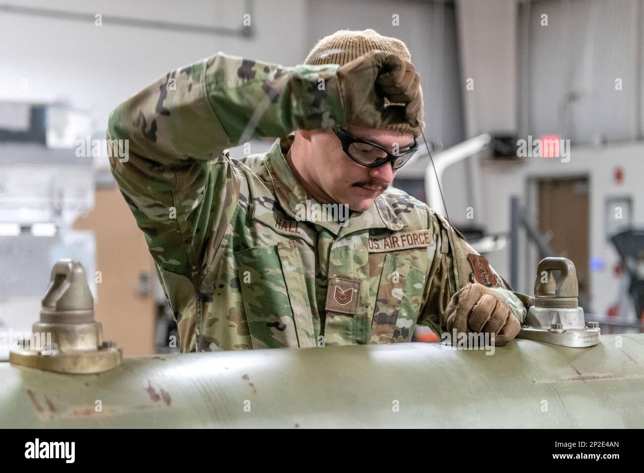 U.S. Air Force Tech Sgt. Daniel Hall, an aircrew egress systems ...
