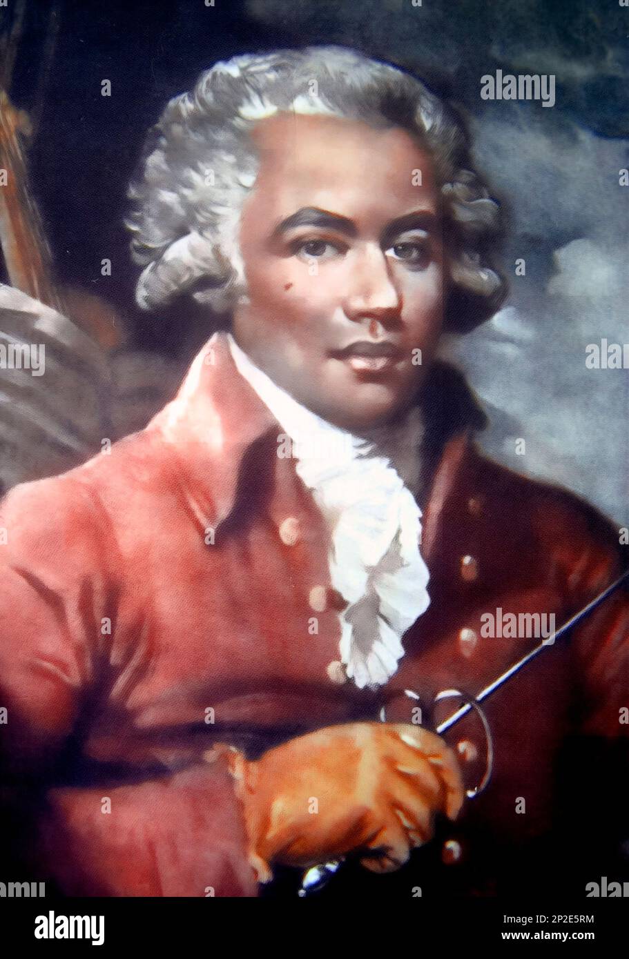 Chevalier de Saint-Georges. Portrait of the French violinist and ...