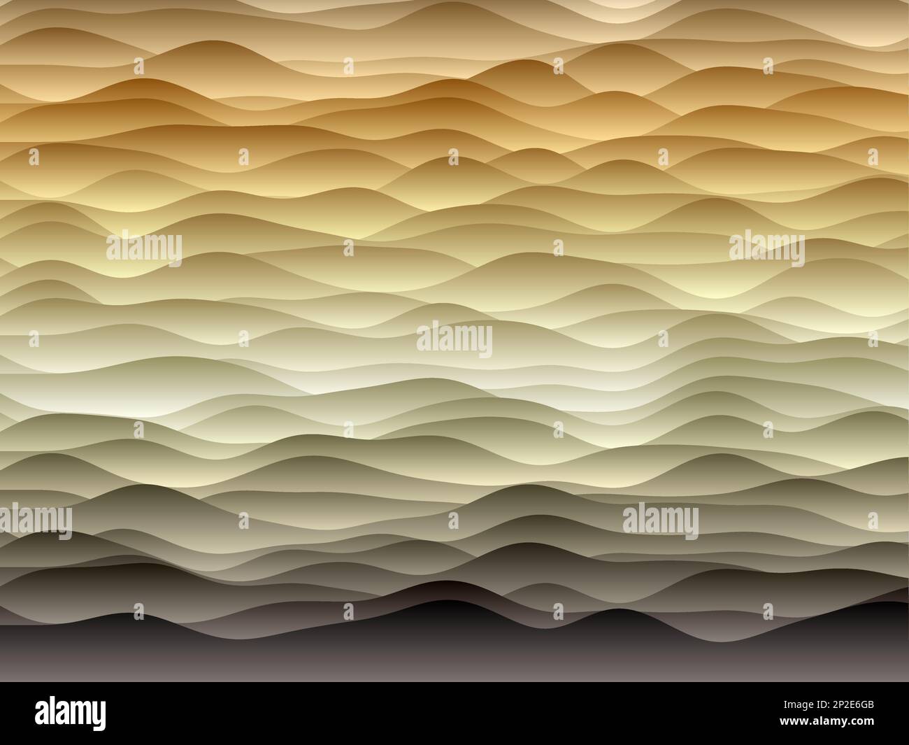 Abstract curves background. Smooth curves with gradients in black, green, and brown colors ...