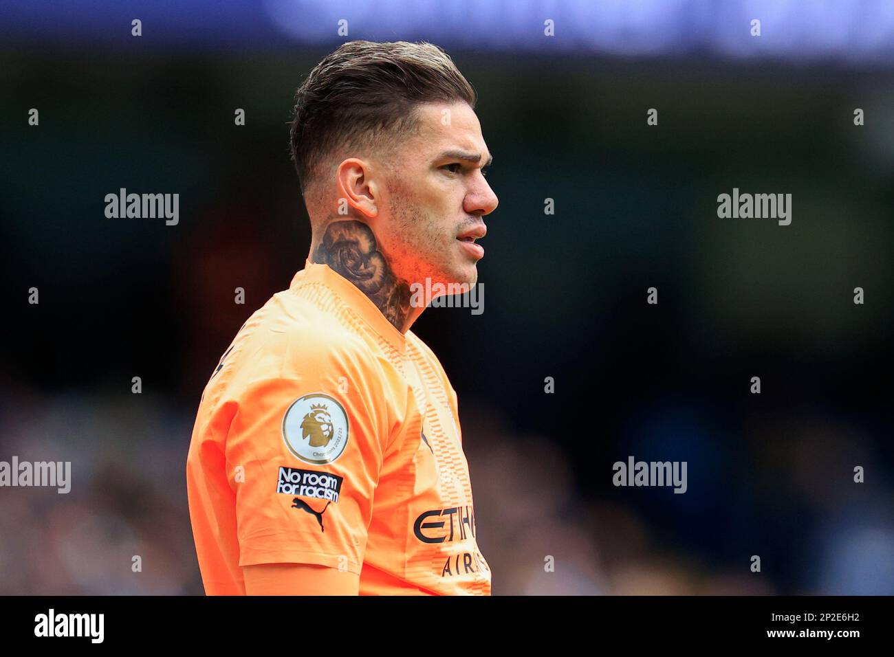 Ederson #31 of Manchester City during the Premier League match ...