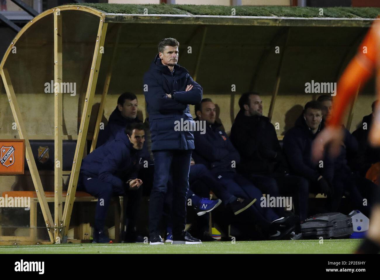 VOLENDAM - FC Volendam coach Wim Jonk during the Dutch premier league ...