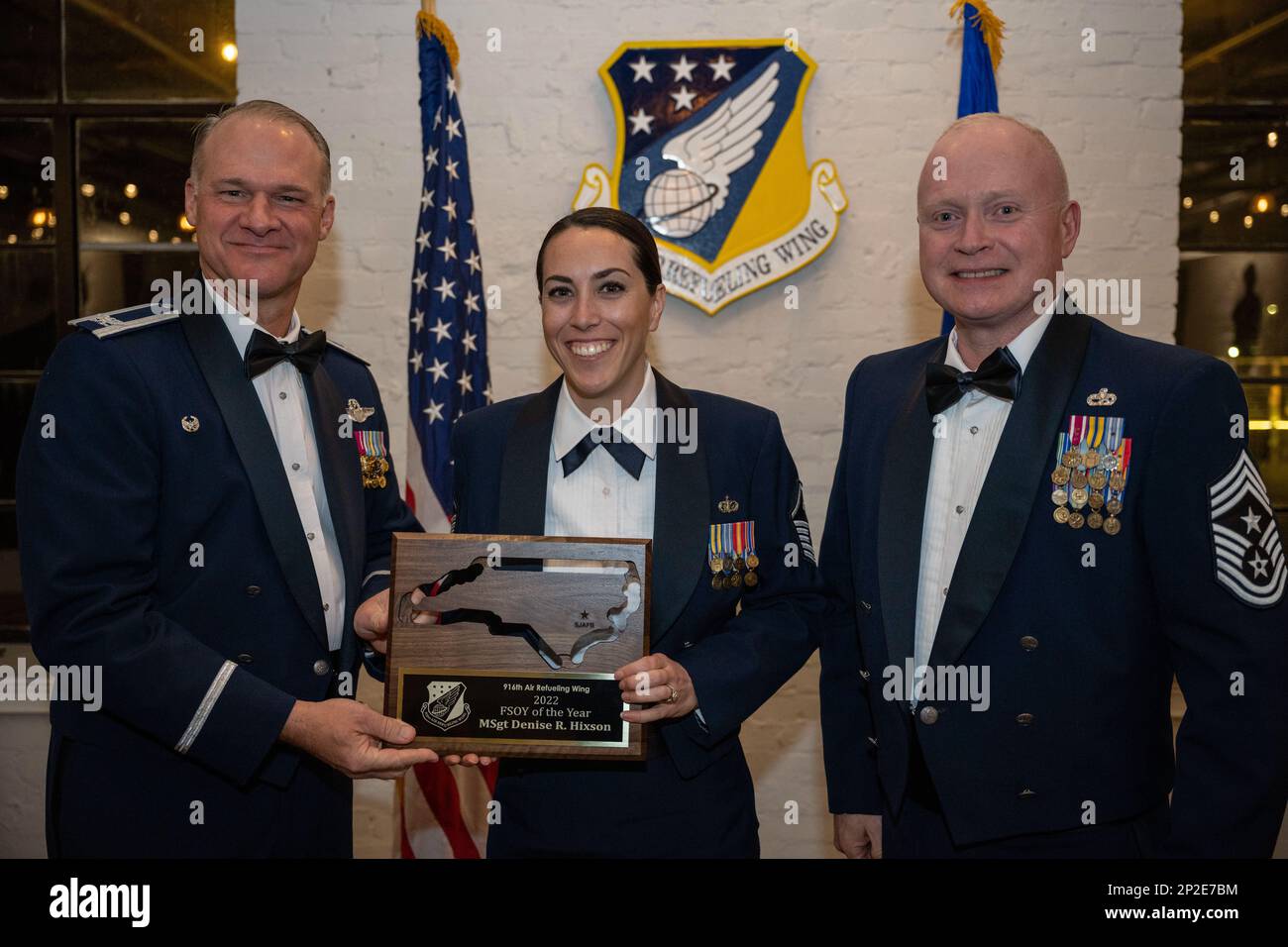 Col. Stephen Lanier, 916th Air Refueling Wing commander, and Chief ...