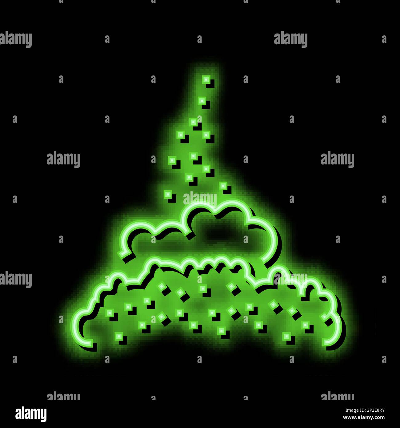 medical powder pharmaceutical production neon glow icon illustration ...