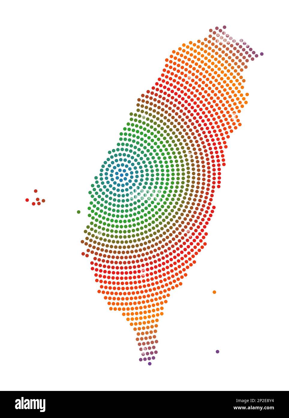 Taiwan dotted map. Digital style shape of Taiwan. Tech icon of the ...