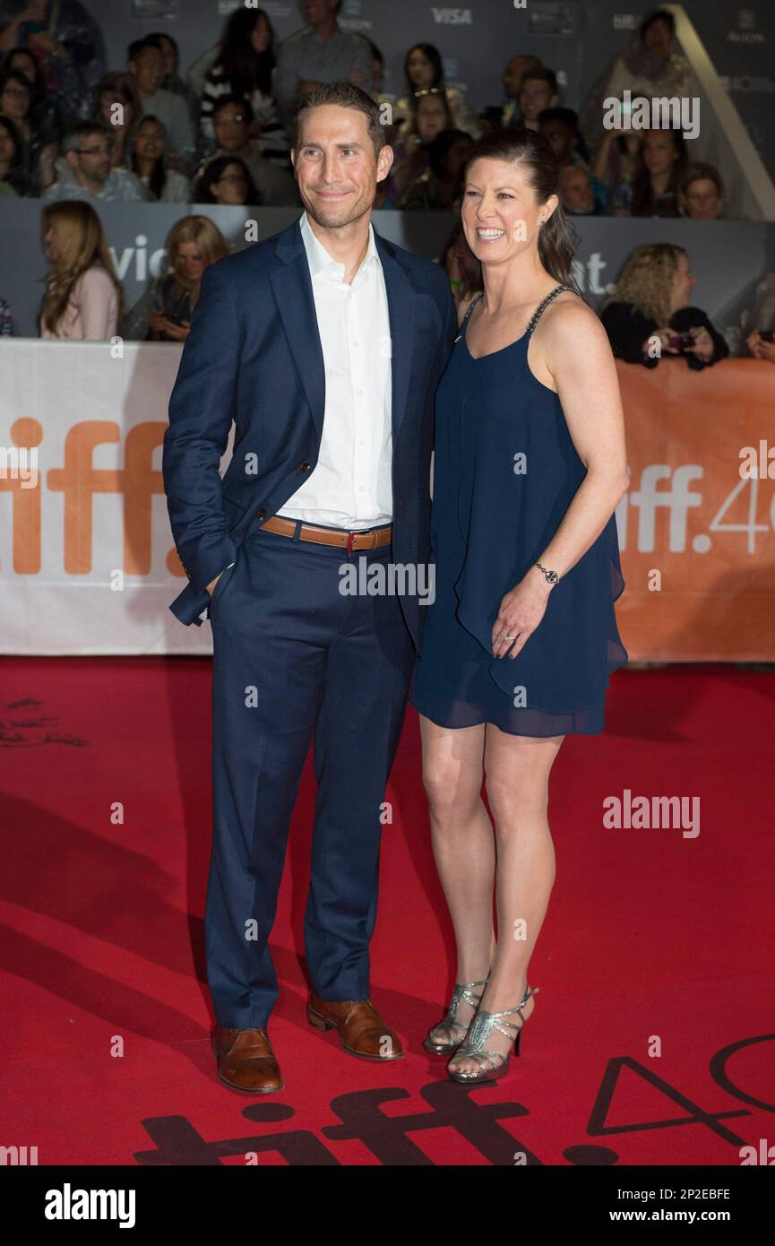 NASA astronaut Tracy Caldwell Dyson and her husband George Dyson arrive ...