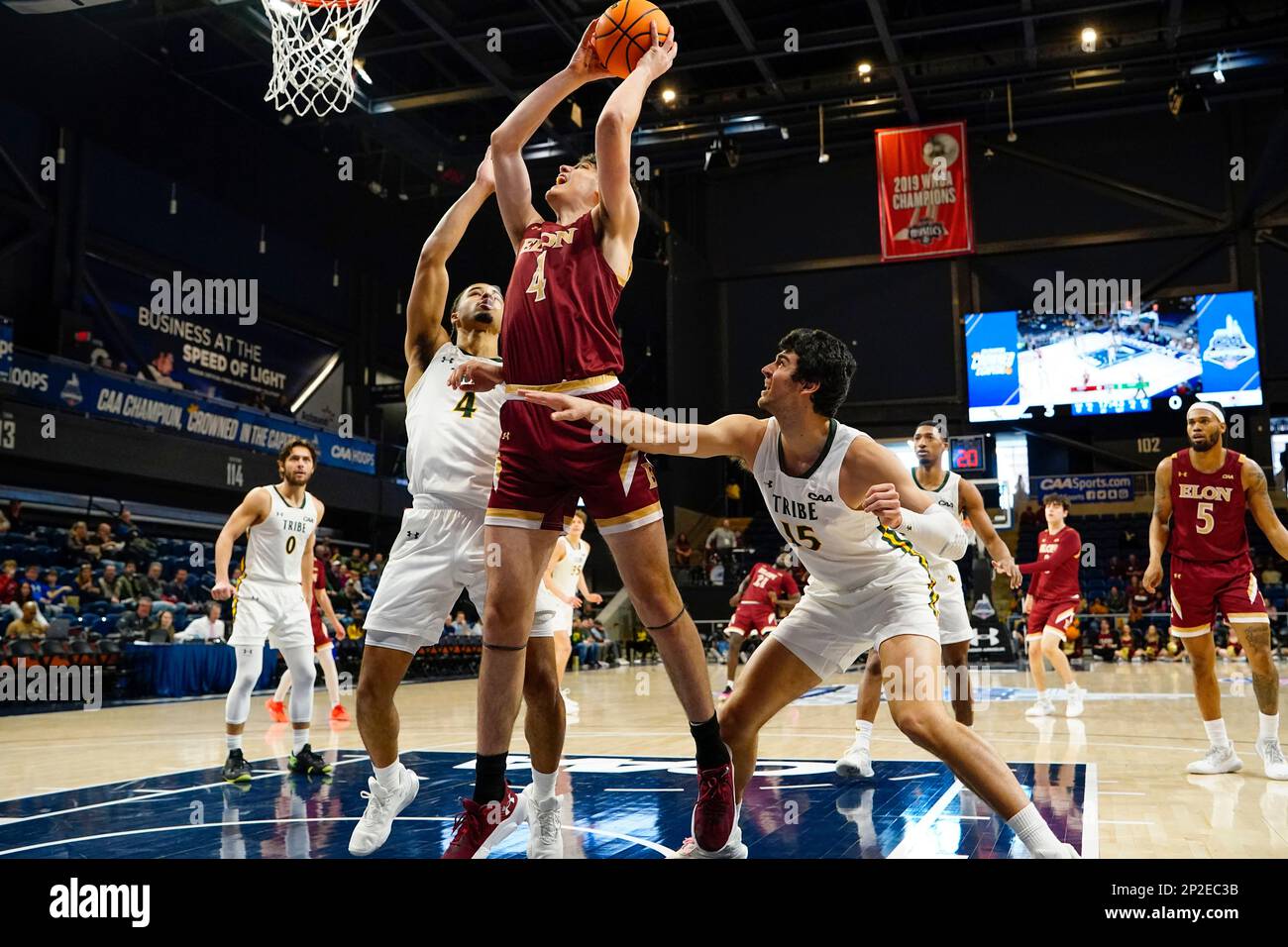 WASHINGTON, DC - MARCH 04: Elon Phoenix Forward Sam Sherry (4) shoots a ...