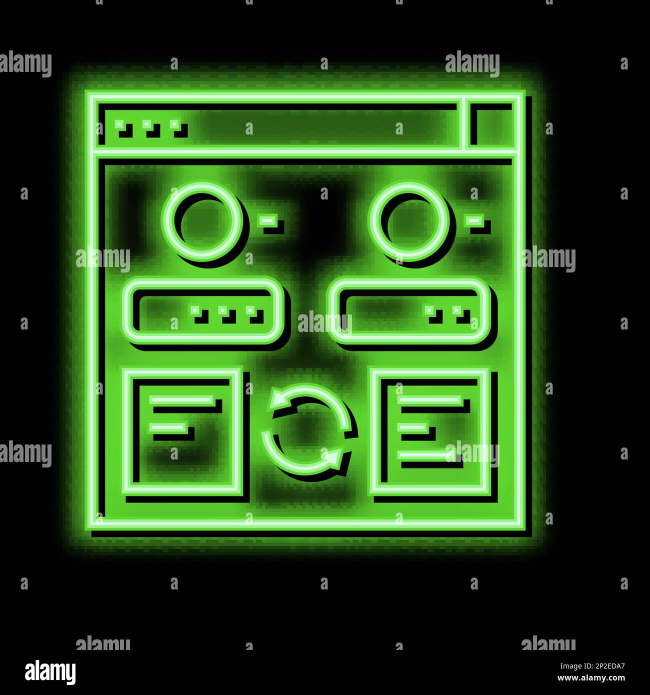 program app converter neon glow icon illustration Stock Vector Image ...