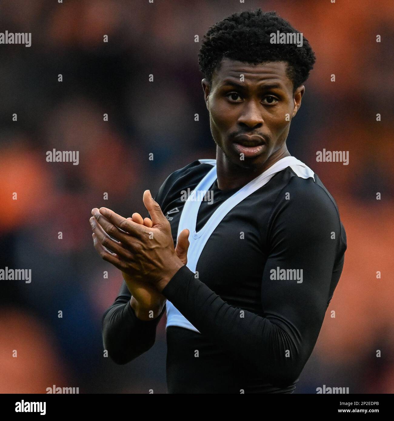 Nathan Tella #23 of Burnley applauding travelling Burnley fans after ...