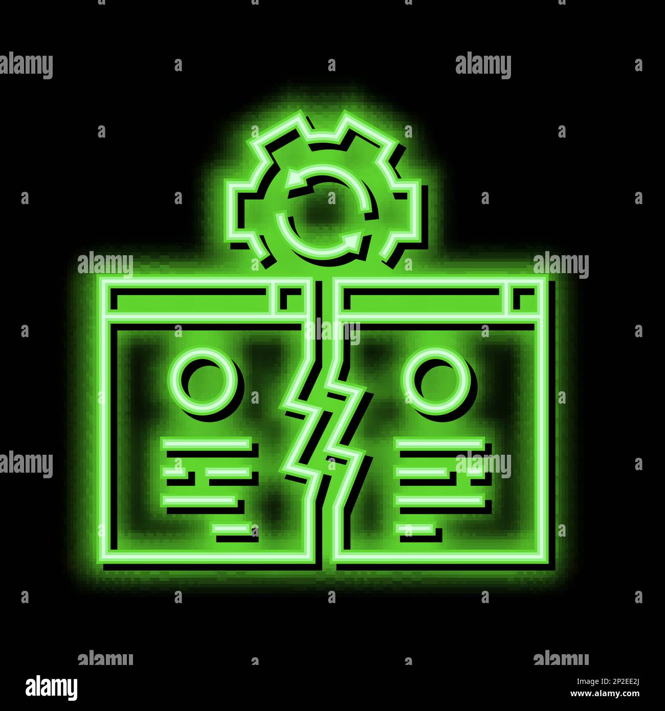 competitive website neon glow icon illustration Stock Vector Image ...