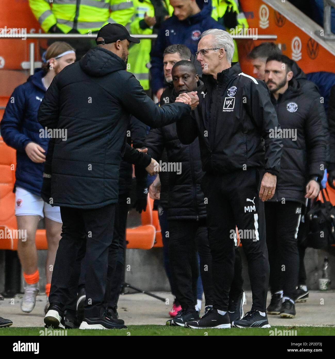 Blackpool, UK. 04th Mar, 2023. Blackpool Manager Mick McCarthy and ...