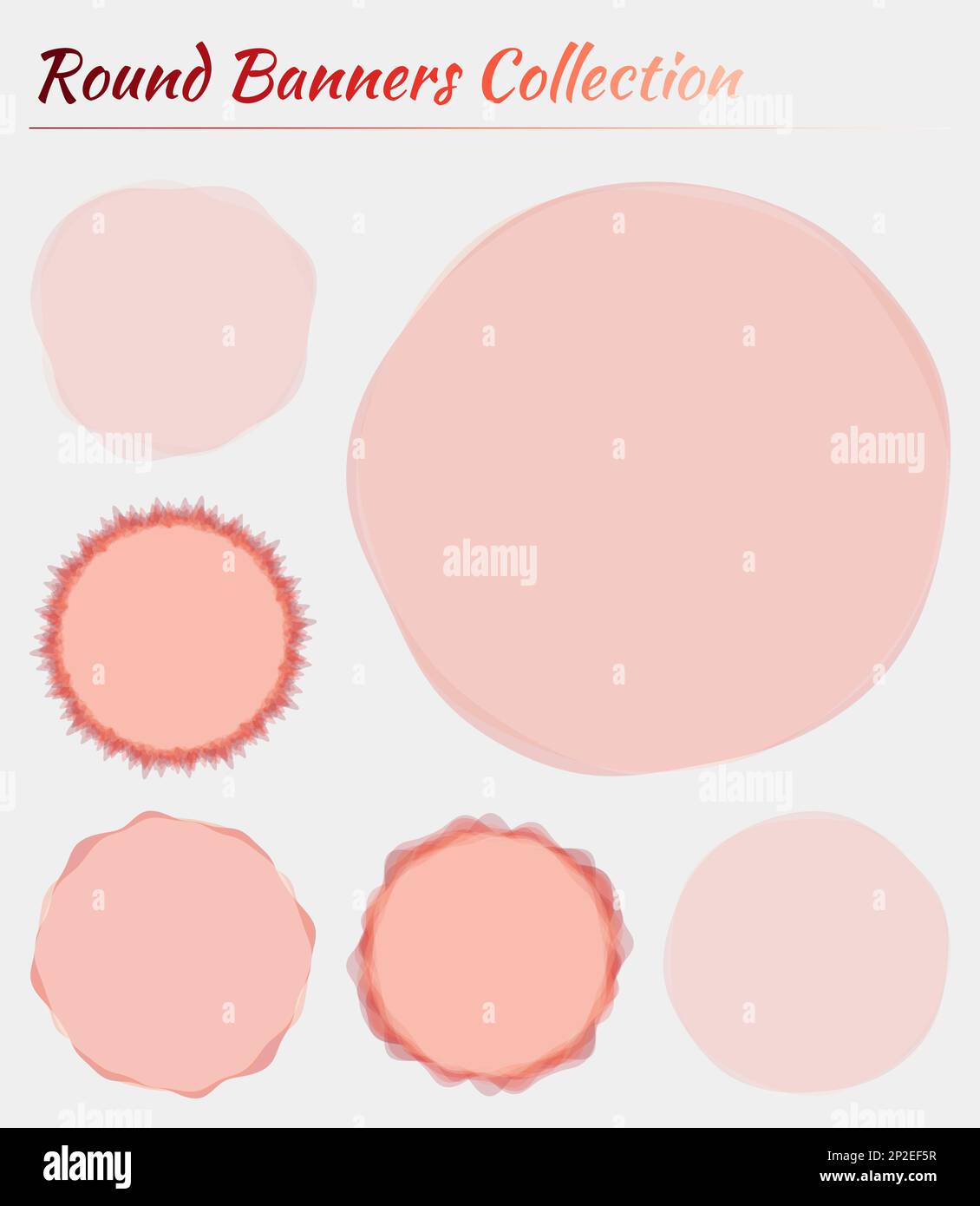 Colorful round abstract shapes. Circular backgrounds in red colors ...