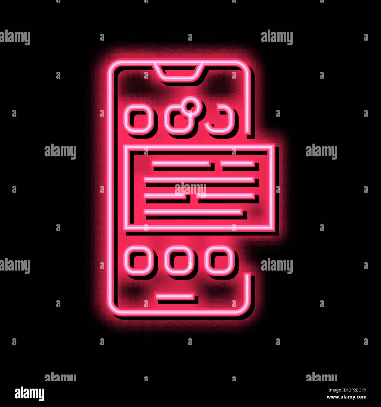 tasks on phone display color icon vector illustration Stock Vector ...