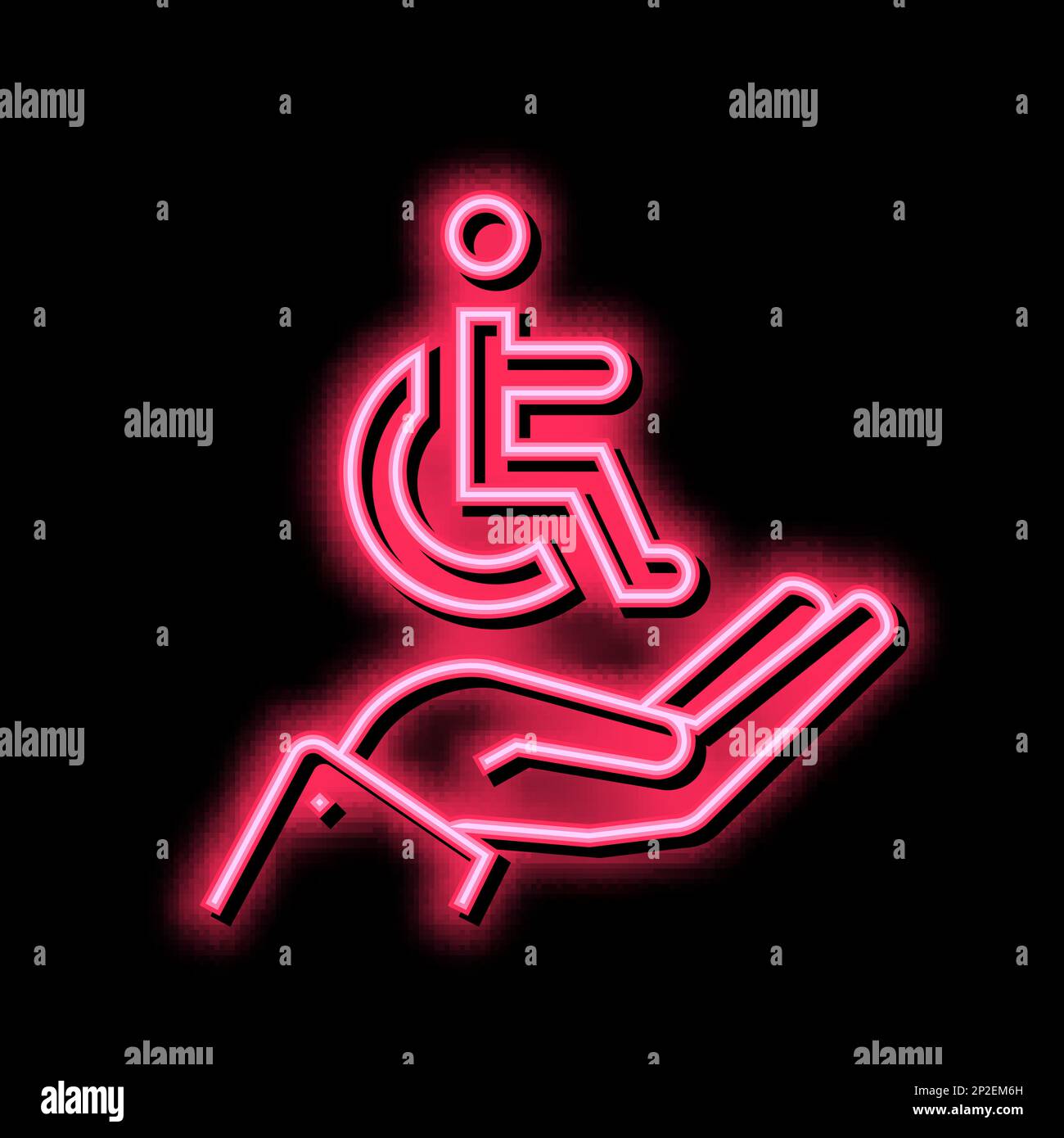 Hand hold disabled human sign hi-res stock photography and images - Alamy