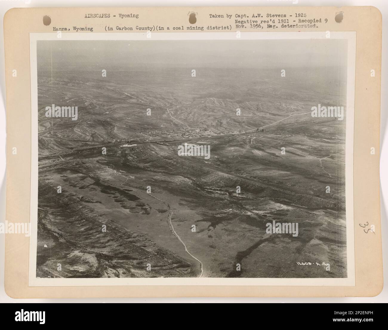 Wyoming - Hanna, Aerial Photograph Stock Photo - Alamy