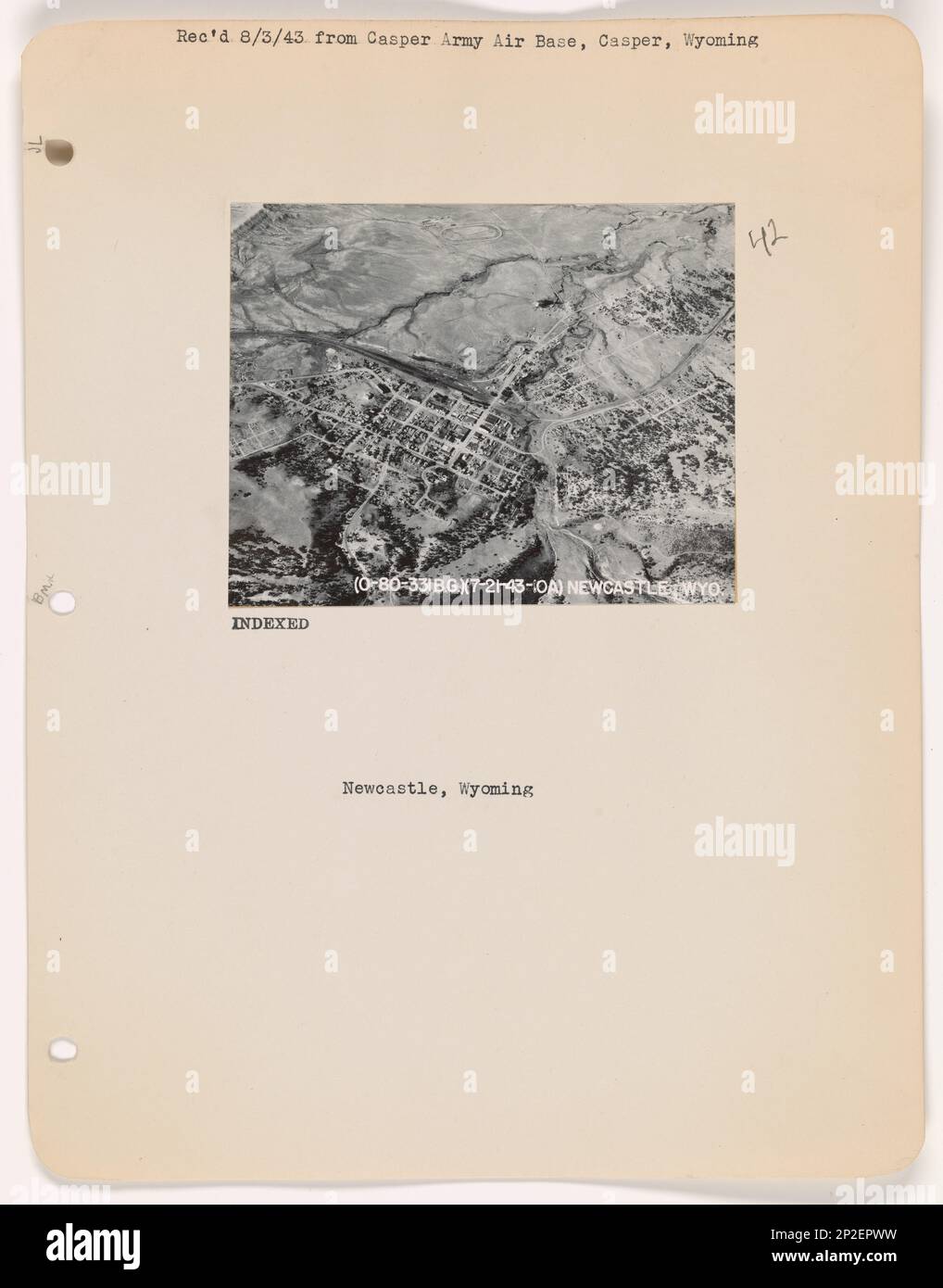 Wyoming - Midwest through Riverton, Aerial Photograph Stock Photo - Alamy