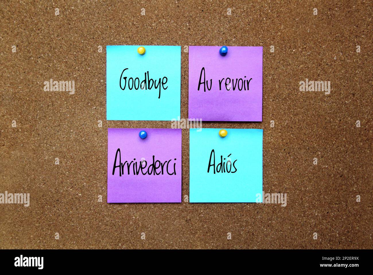 Multicolor notes with important message, motivation and reminders on ...