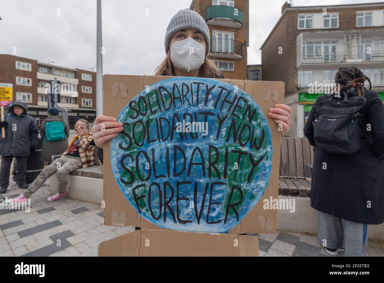 Dover, UK. 4th Mar, 2023. Far right groups protest at Dover against the ...