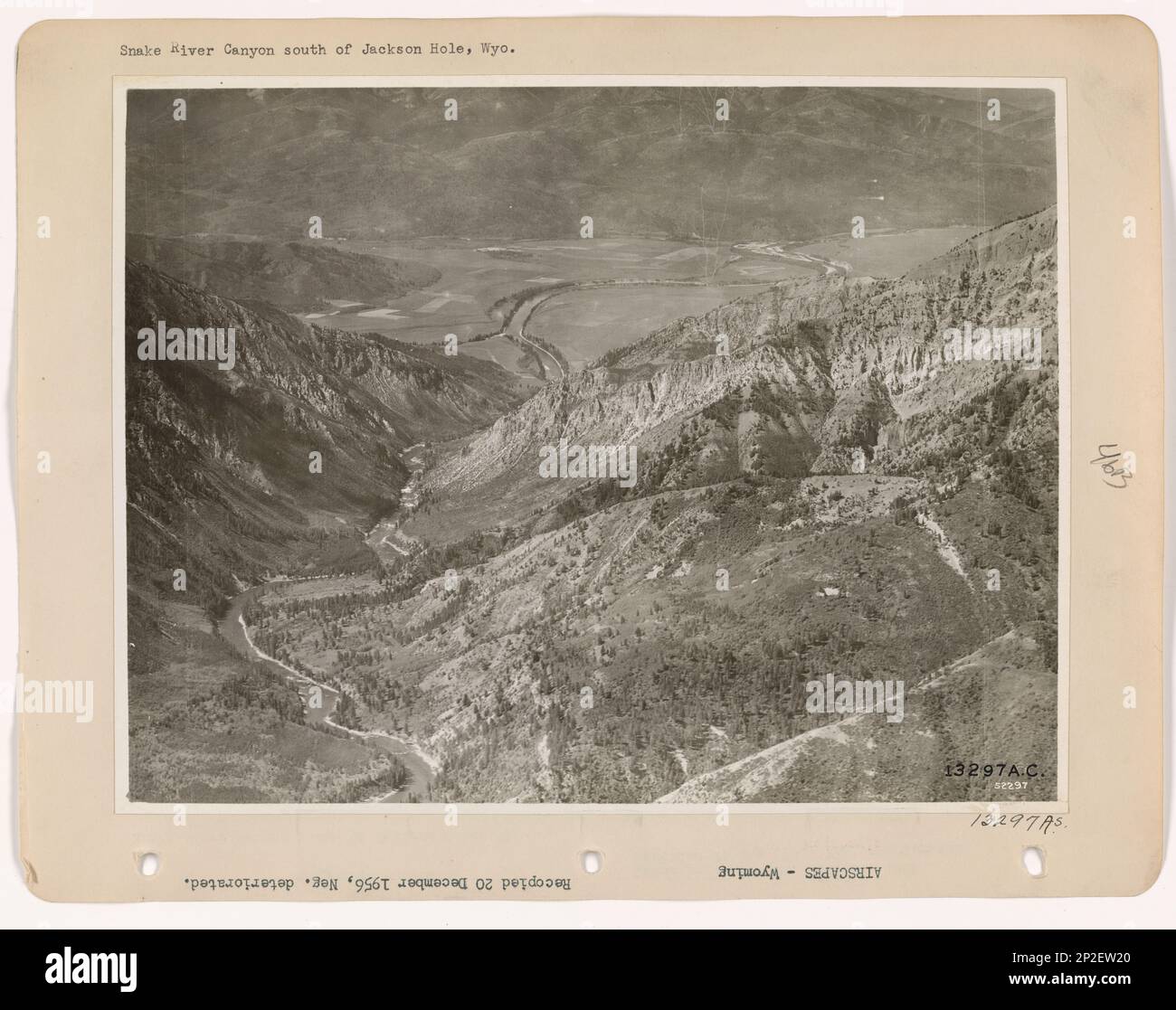 Wyoming - Snake River Canyon, Aerial Photograph Stock Photo - Alamy