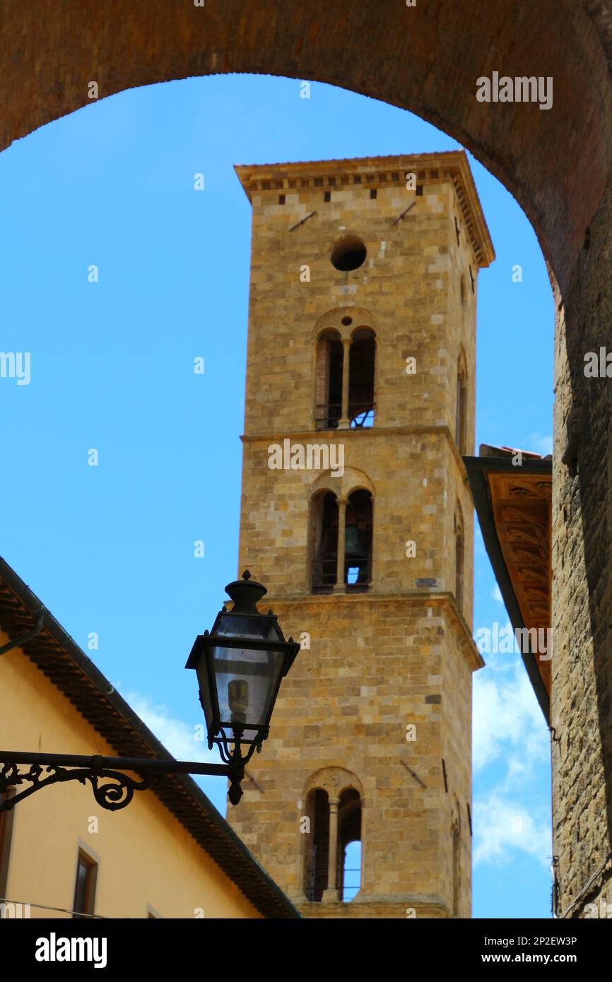 Tower of the Cathedral- Torre Campanaria in the small Italian town ...