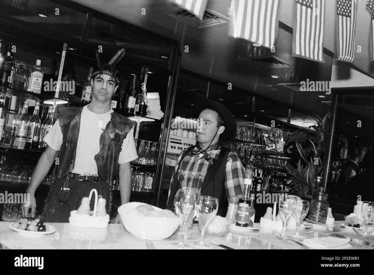 Archives 90ies: Waiters of Sofitel bar wears traditional marican ...
