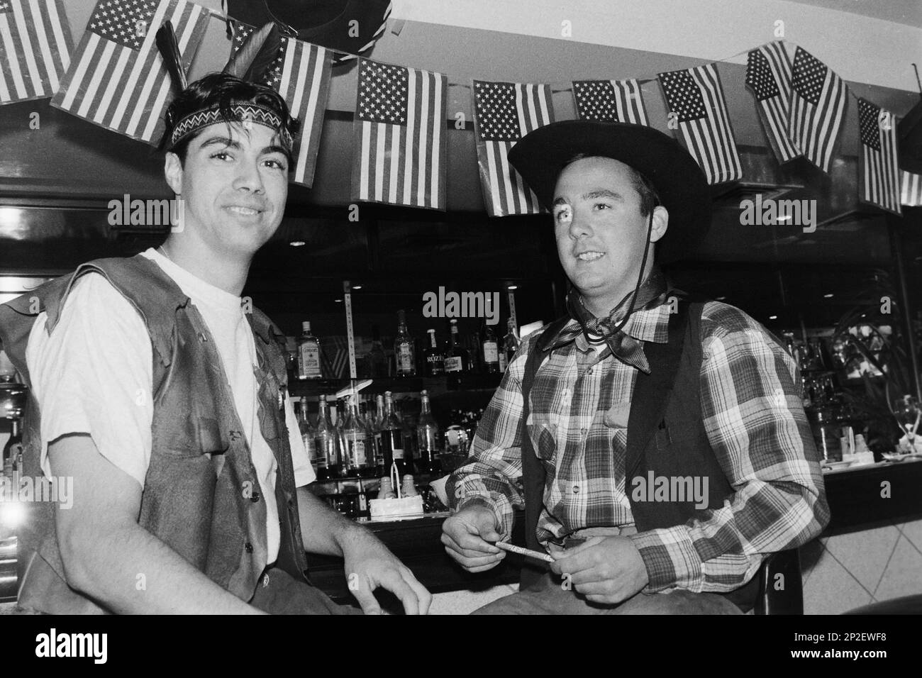 Archives 90ies: Waiters of Sofitel bar wears traditional marican ...