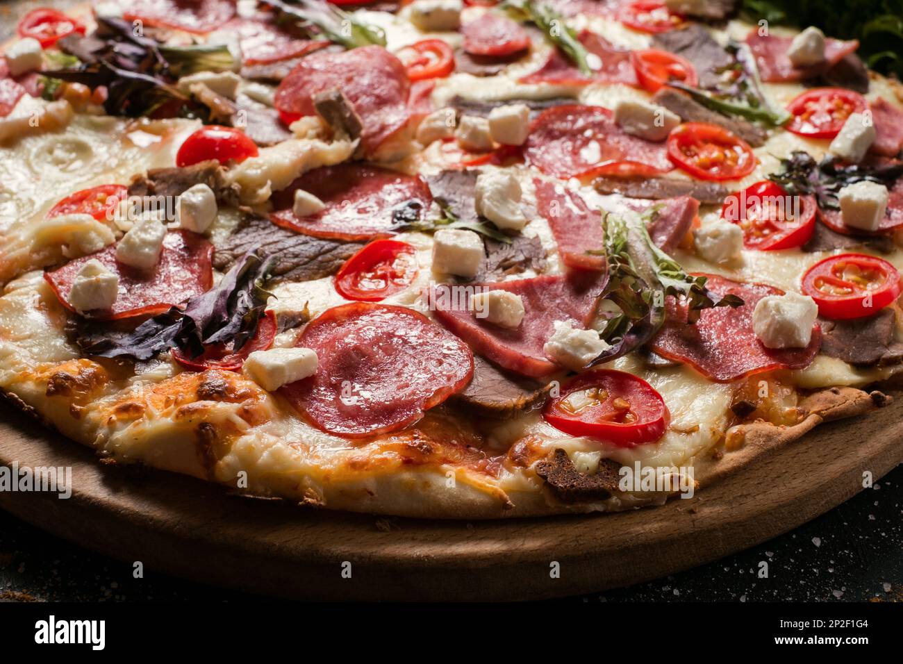 food photography art pizza menu concept Stock Photo - Alamy