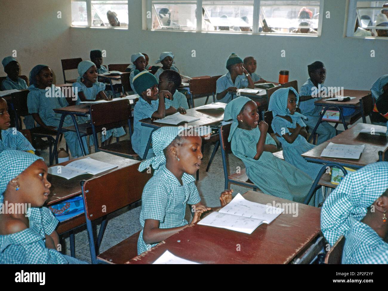 Kano Nigeria Children In School At Their Desks Stock Photo - Alamy